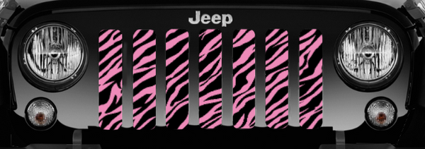 Platinum Baby Pink Zebra Print Grille Insert – Jeep World