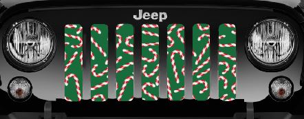 Christmas Candy Canes Grille Insert – Jeep World