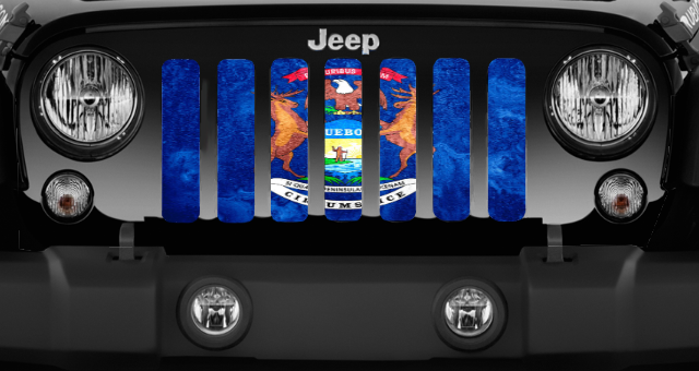 Michigan Grunge State Flag Jeep Grille Insert – Jeep World