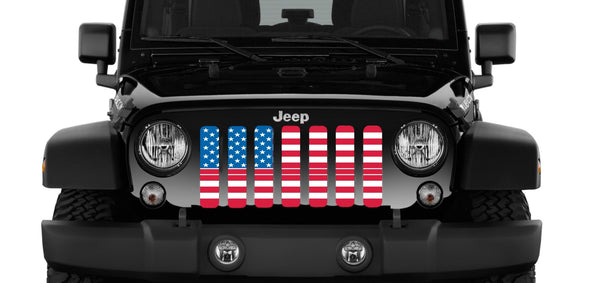 Old Glory Red Line Jeep Grille Insert – Jeep World
