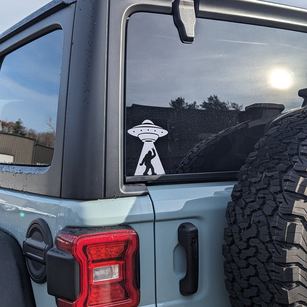 Sasquatch Alien Abduction Vinyl Decal – Jeep World