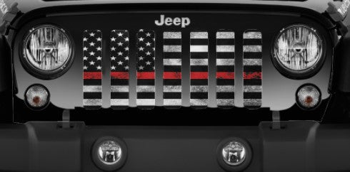 Red Steel - Thin Red Line Grille Insert for Firemen Fire Departments ...