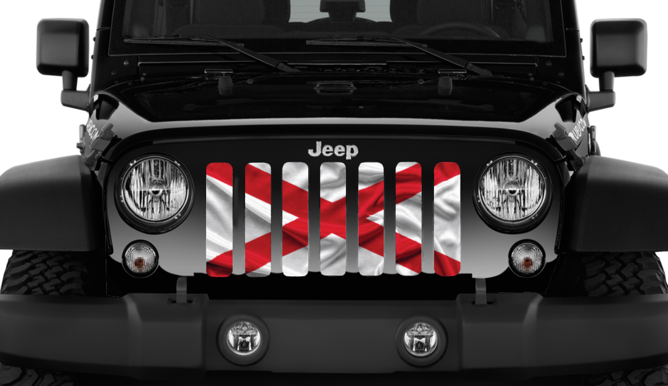 Waving Alabama State Flag Grille Insert – Jeep World