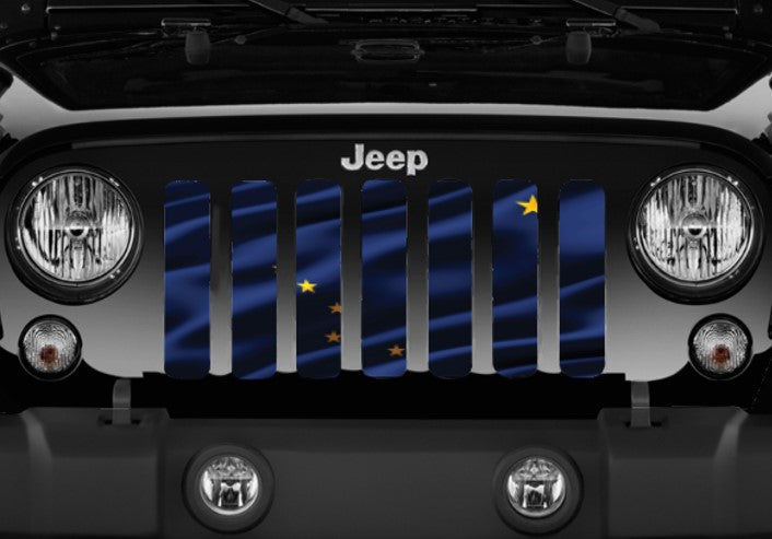 Waving Alaska State Flag Grille Insert – Jeep World