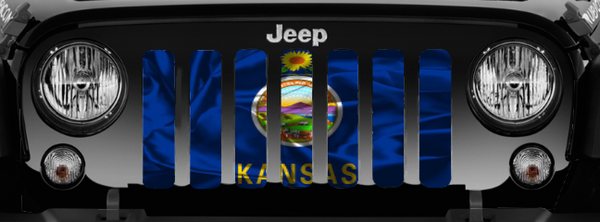 Waving Kansas State Flag Grille Insert – Jeep World