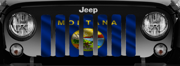 Waving Montana State Flag Grille Insert – Jeep World