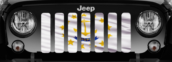 Waving Rhode Island State Flag Grille Insert – Jeep World