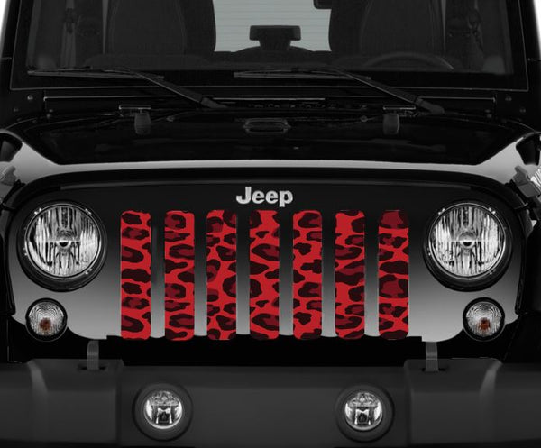 Wild Red Leopard Print Grille Insert – Jeep World