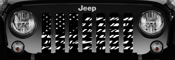 Platinum Zebra Print American Flag Grille Insert – Jeep World