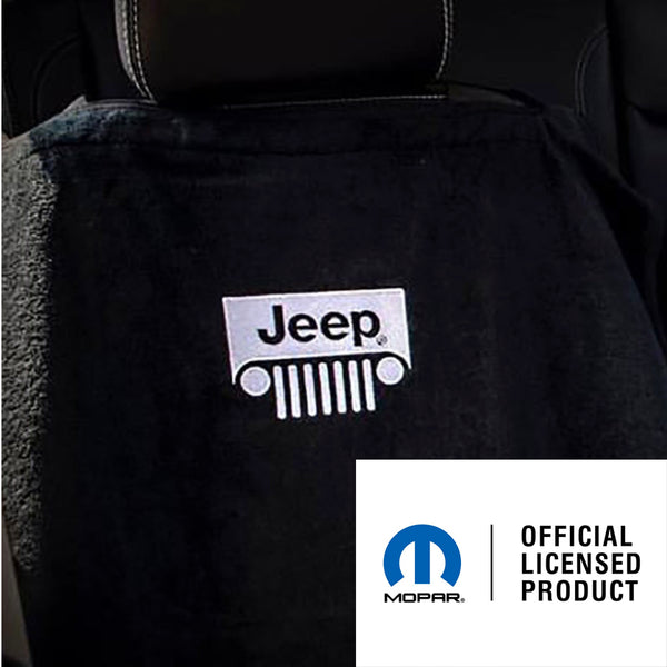 Jeep Seat Towel Black With Grille Logo – Jeep World