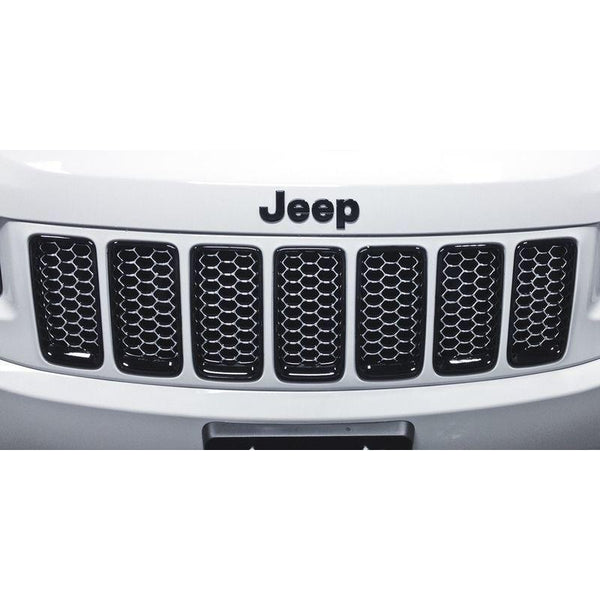 Platinum Honeycomb Grille Inserts, 2014-'16 Grand Cherokee - 6823819AA ...