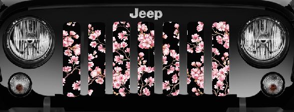 Japanese Cherry Blossom Flowers Jeep Grille Insert | Dirty Acres – Jeep ...
