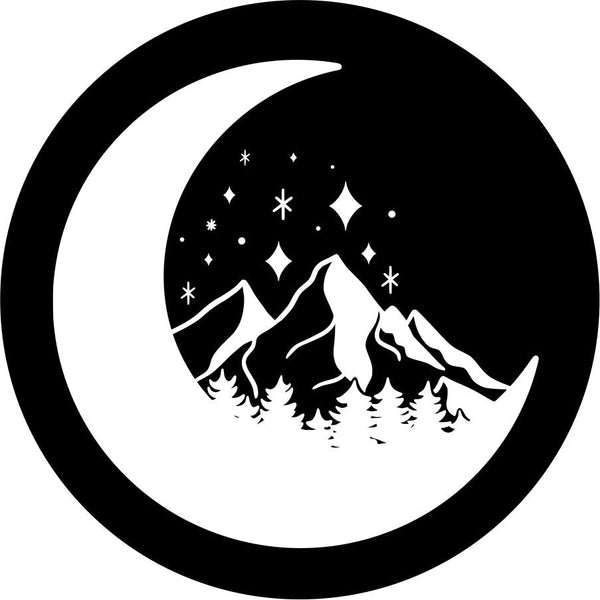 Mountains Inside The Crescent Moon Spare Tire Cover – Jeep World